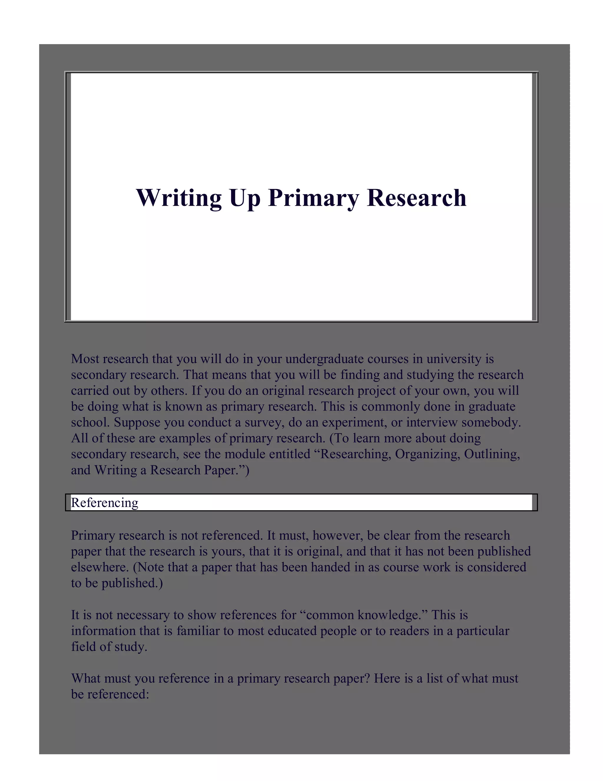 Primary research | PDF