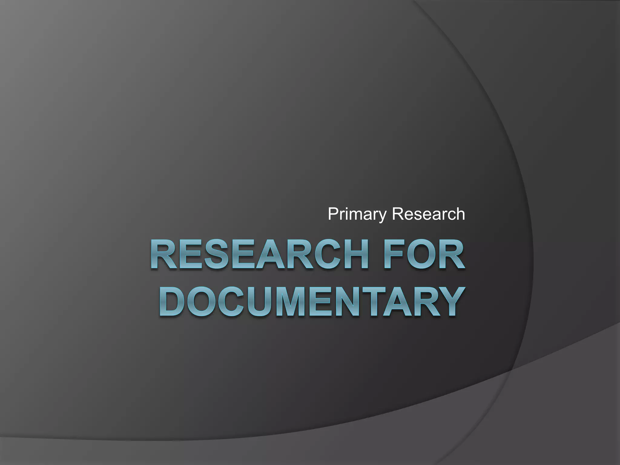 Primary research | PPT