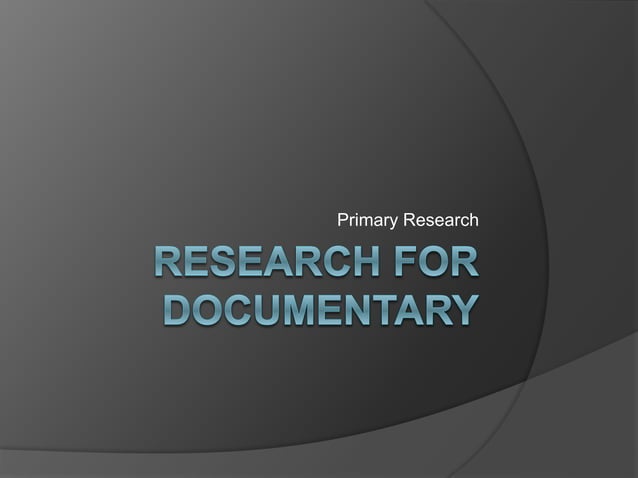 Primary research | PPT