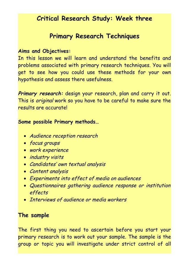 Primary research | PDF