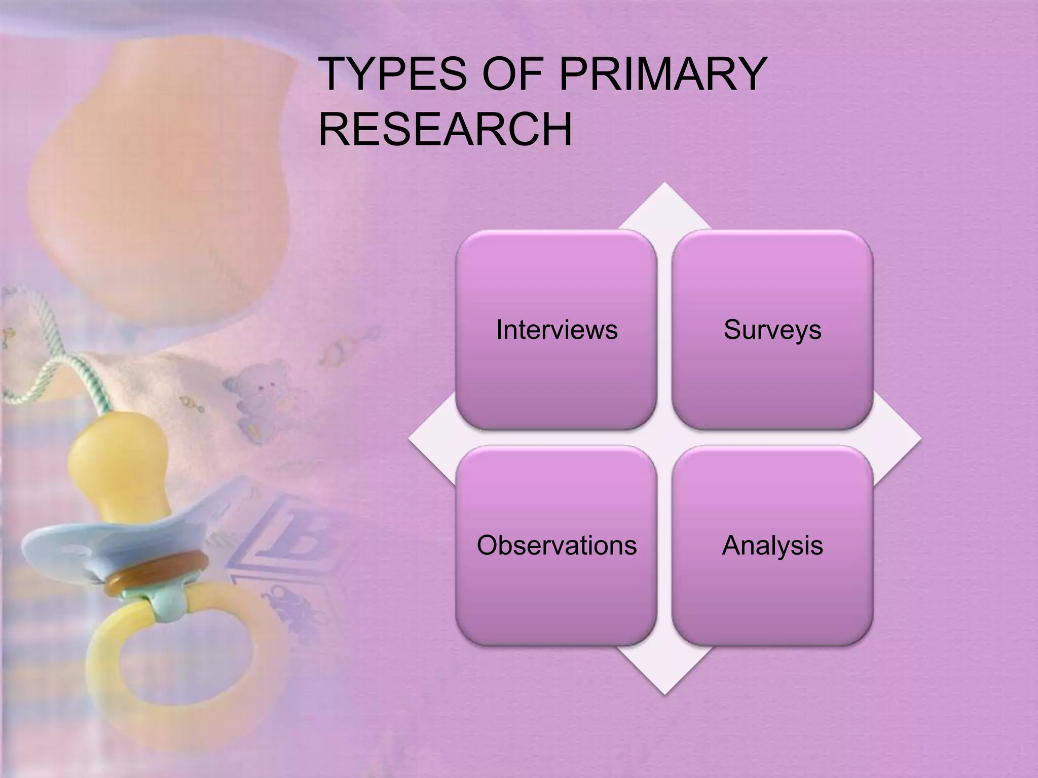 Primary research on baby care product by using quantitative research ...