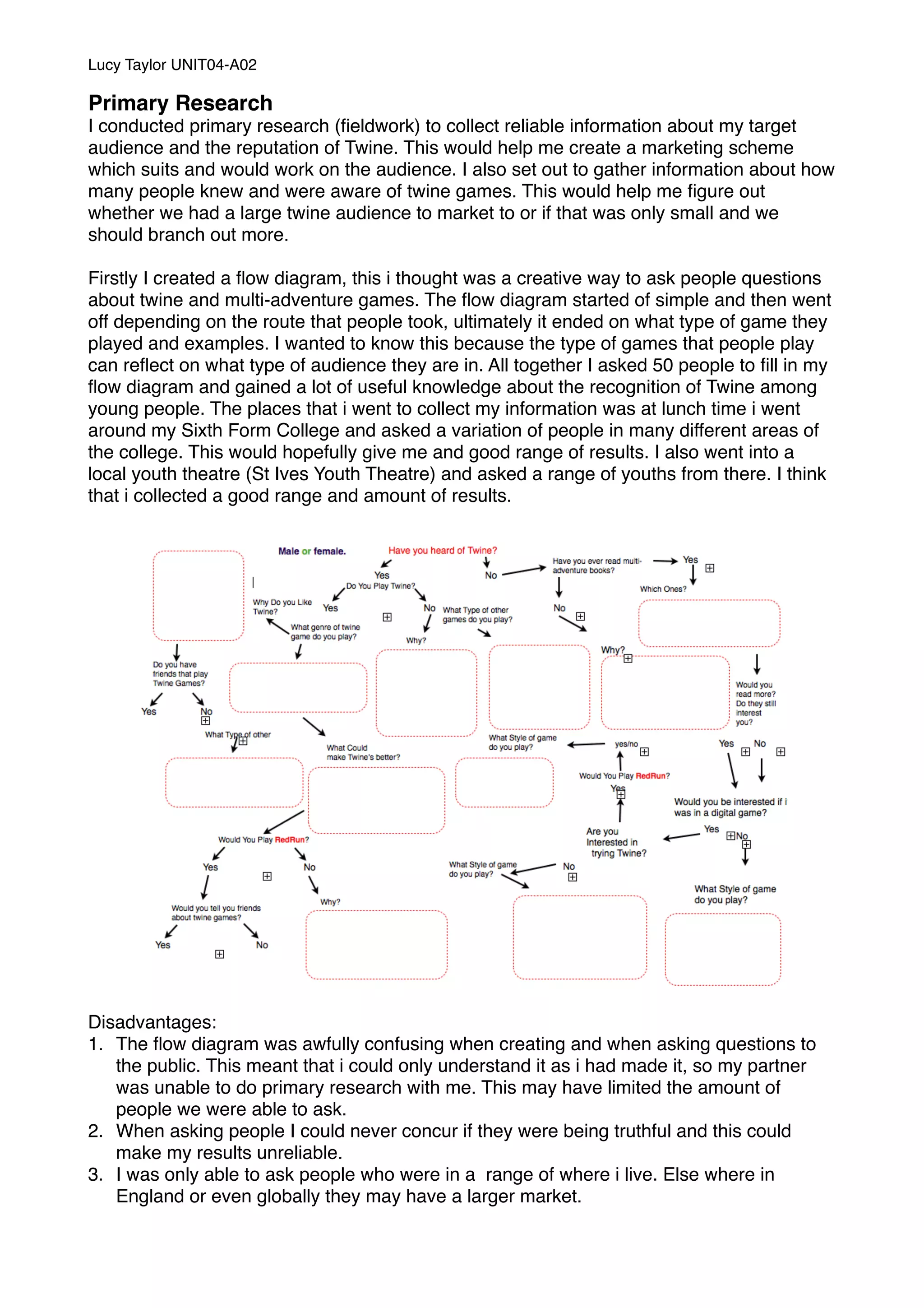 Primary research write up 2 | PDF