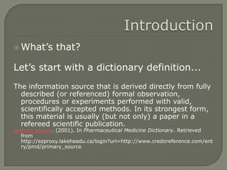 Primary Research | PPT