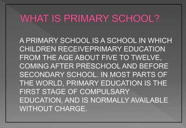 Primary school literature study | PPTX | Secondary Education | Education