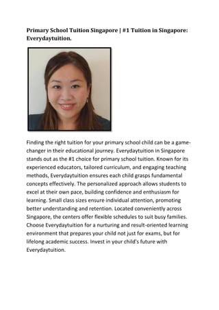Primary School Tuition Singapore | #1 Tuition in Singapore ...