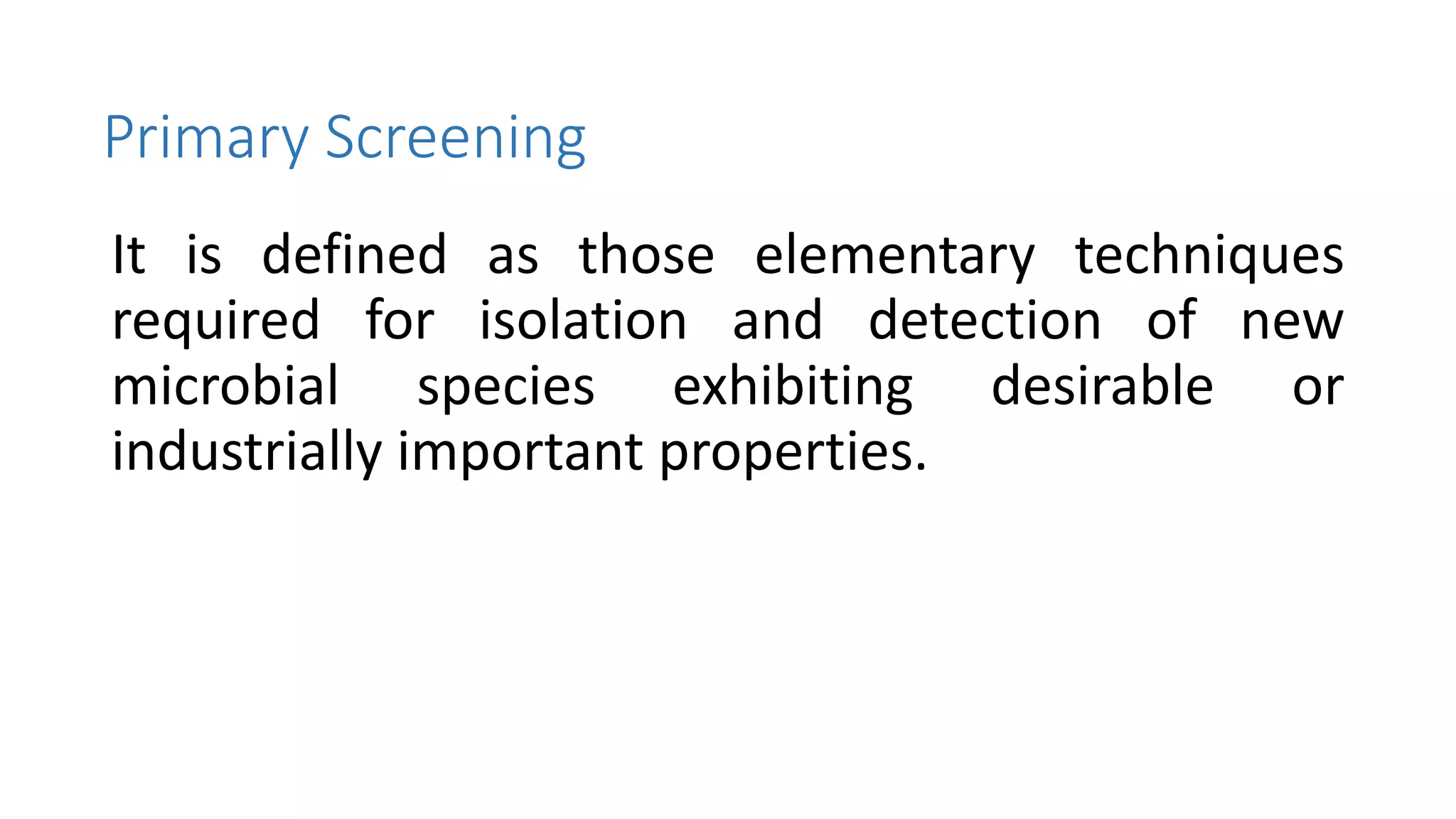Primary screening | PPTX