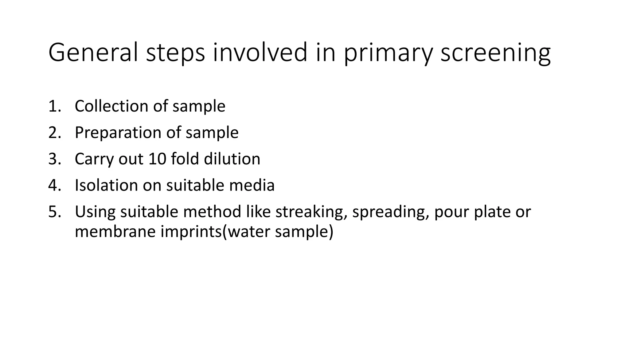 Primary screening | PPTX