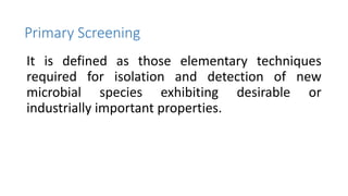 Primary screening | PPTX