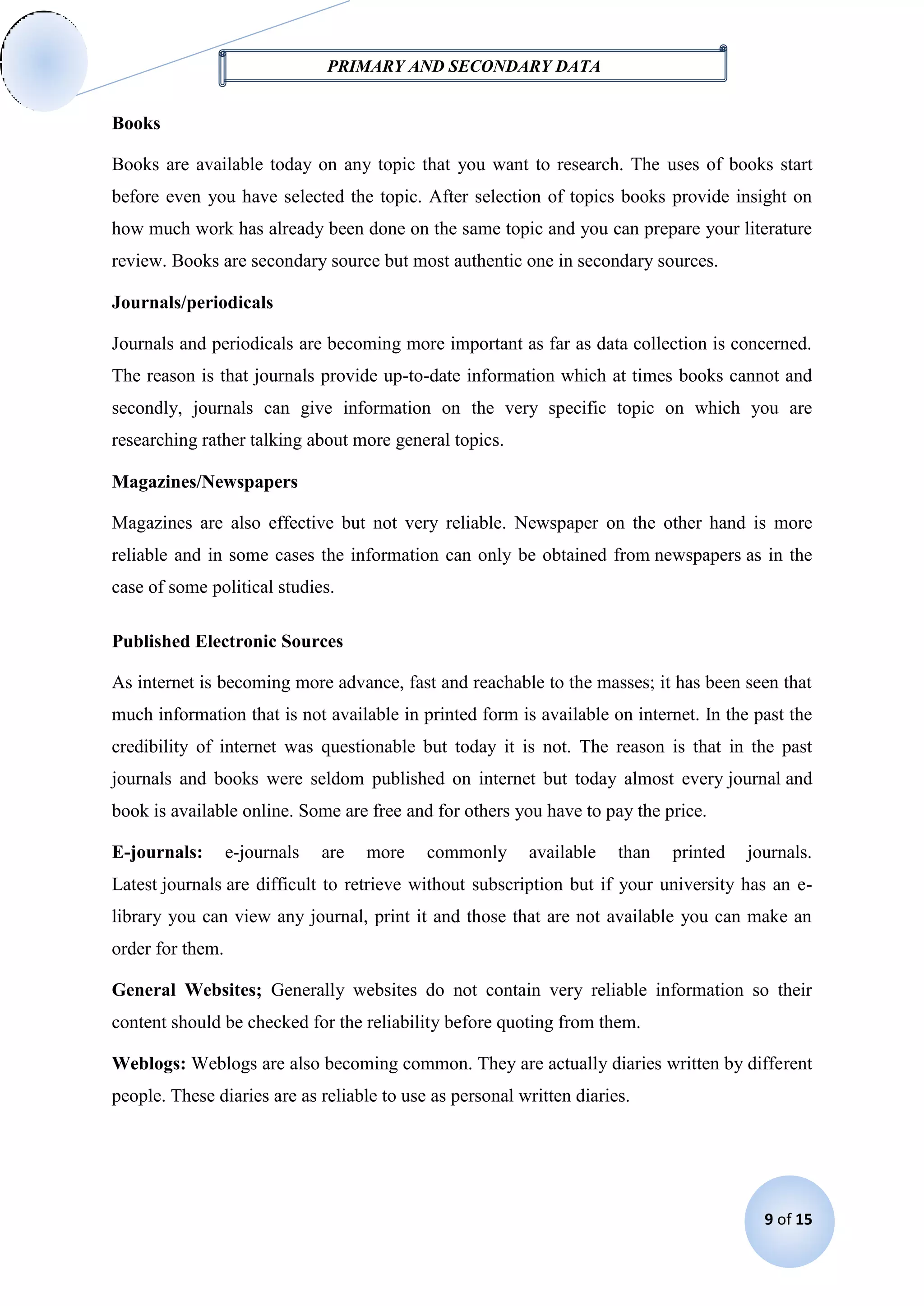 Primary & secondary data | DOCX