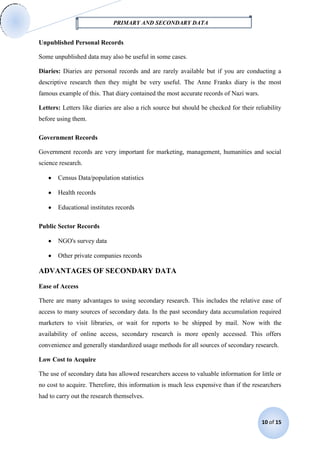 Primary & secondary data | DOCX