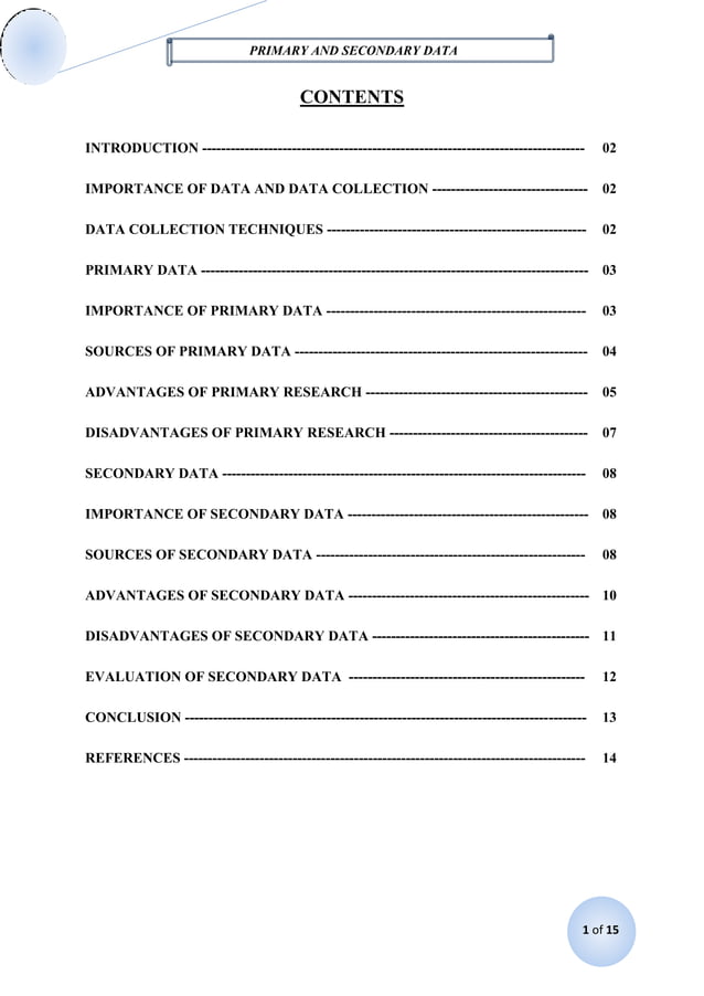 Primary & secondary data | DOCX