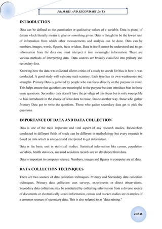 Primary & secondary data | DOCX