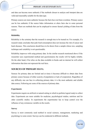 Primary & secondary data | DOCX