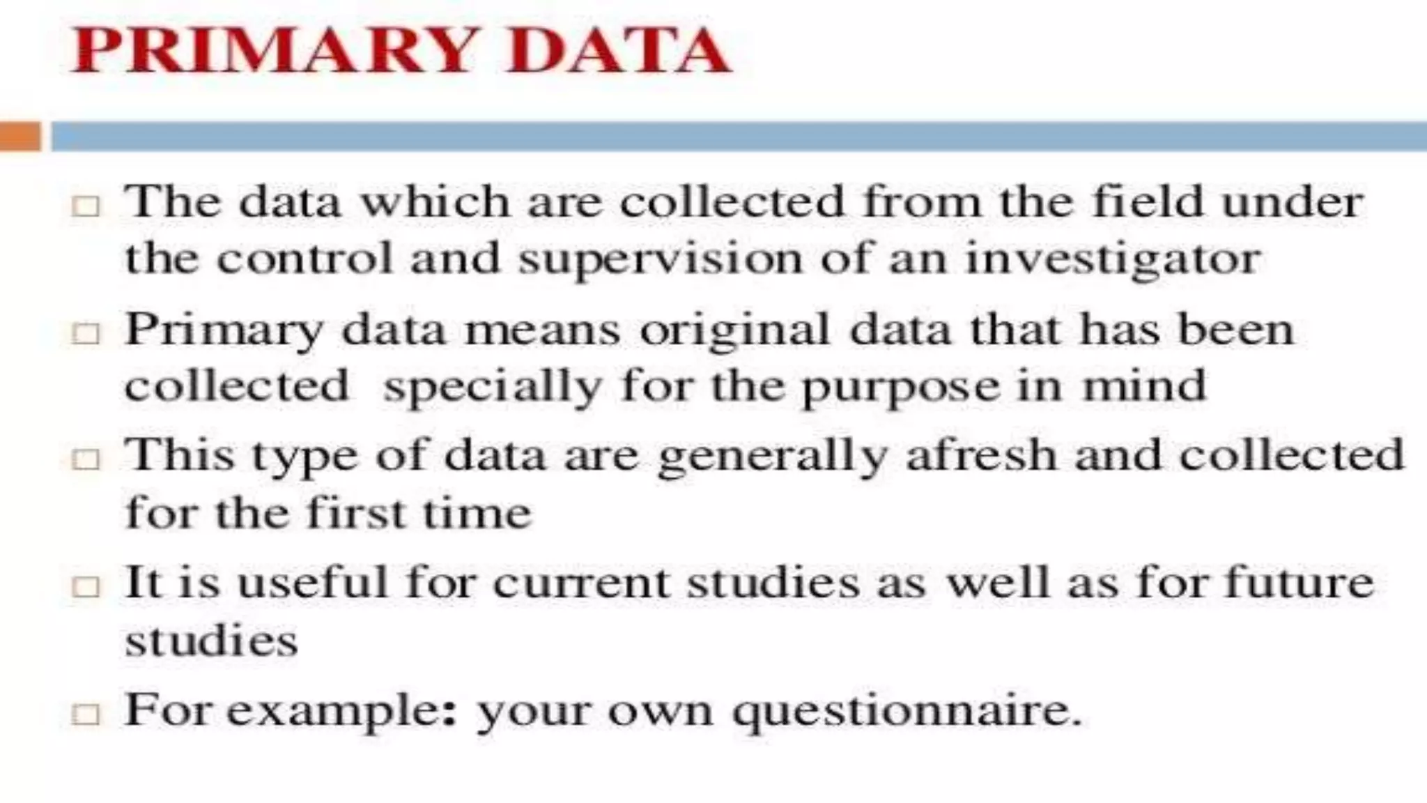 Primary secondary data | PPT