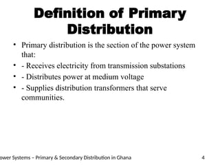 Comprehensive Overview of Primary and Secondary Power Distribution in ...