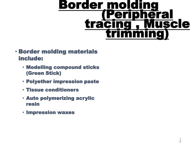 PRIMARY & SECONDARY IMPRESSION IN CD.ppt | Dental Health | Diseases and ...