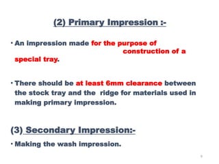 PRIMARY & SECONDARY IMPRESSION IN CD.ppt