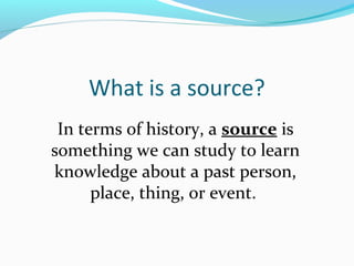 Primary & secondary sources | PPT