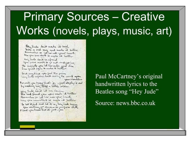 Primary & Secondary Sources | PPT Primary & Secondary Sources | PPT