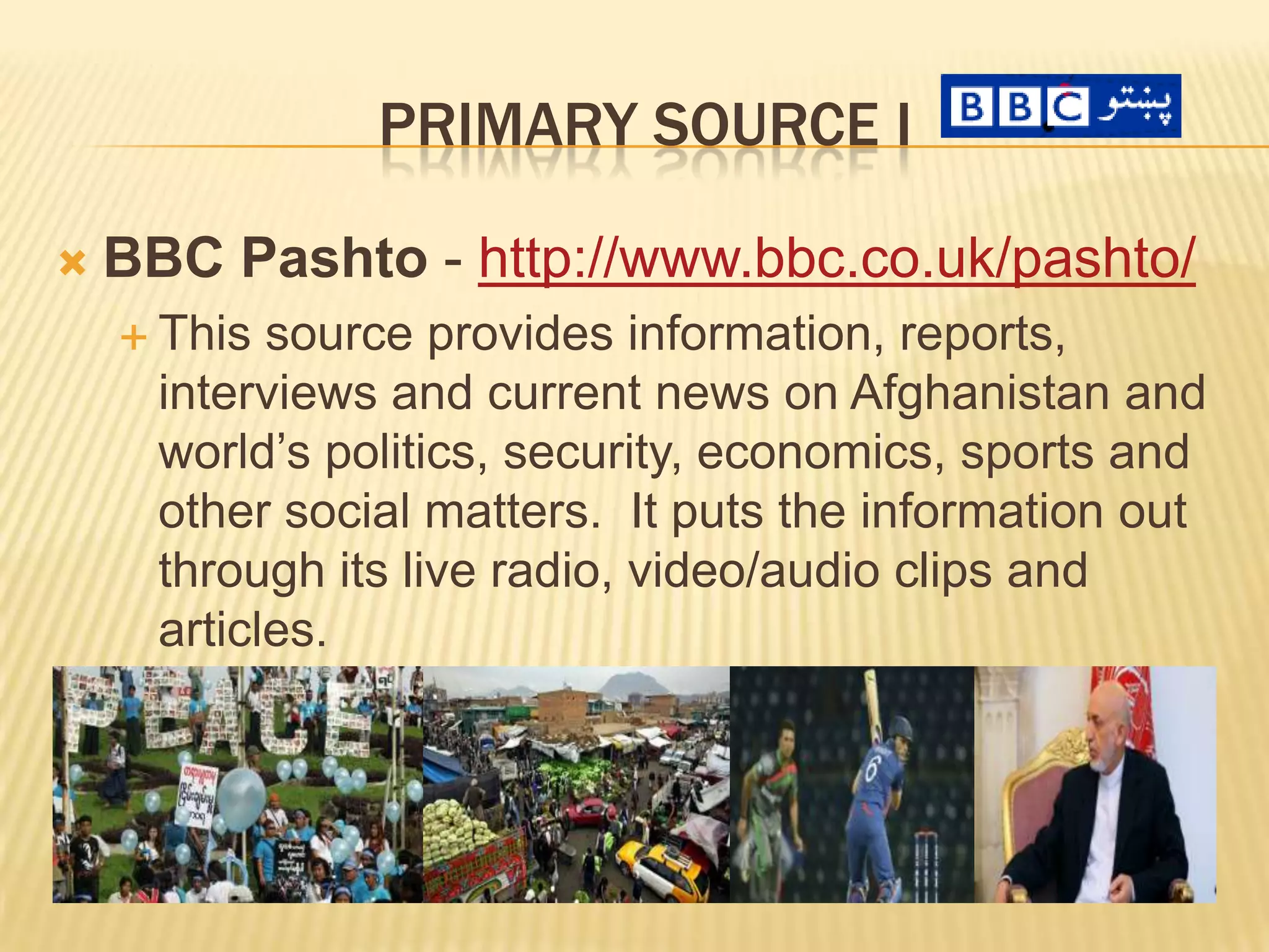 Primary & secondary sources presentation | PPTX