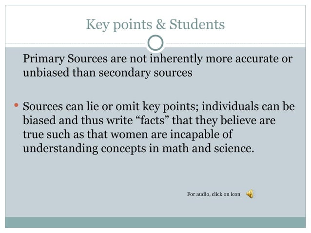 Primary & secondary sources with lecture | PPT | Homework and Study ...