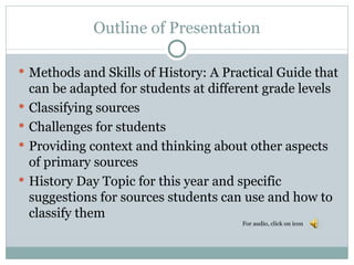 Primary & secondary sources with lecture | PPT