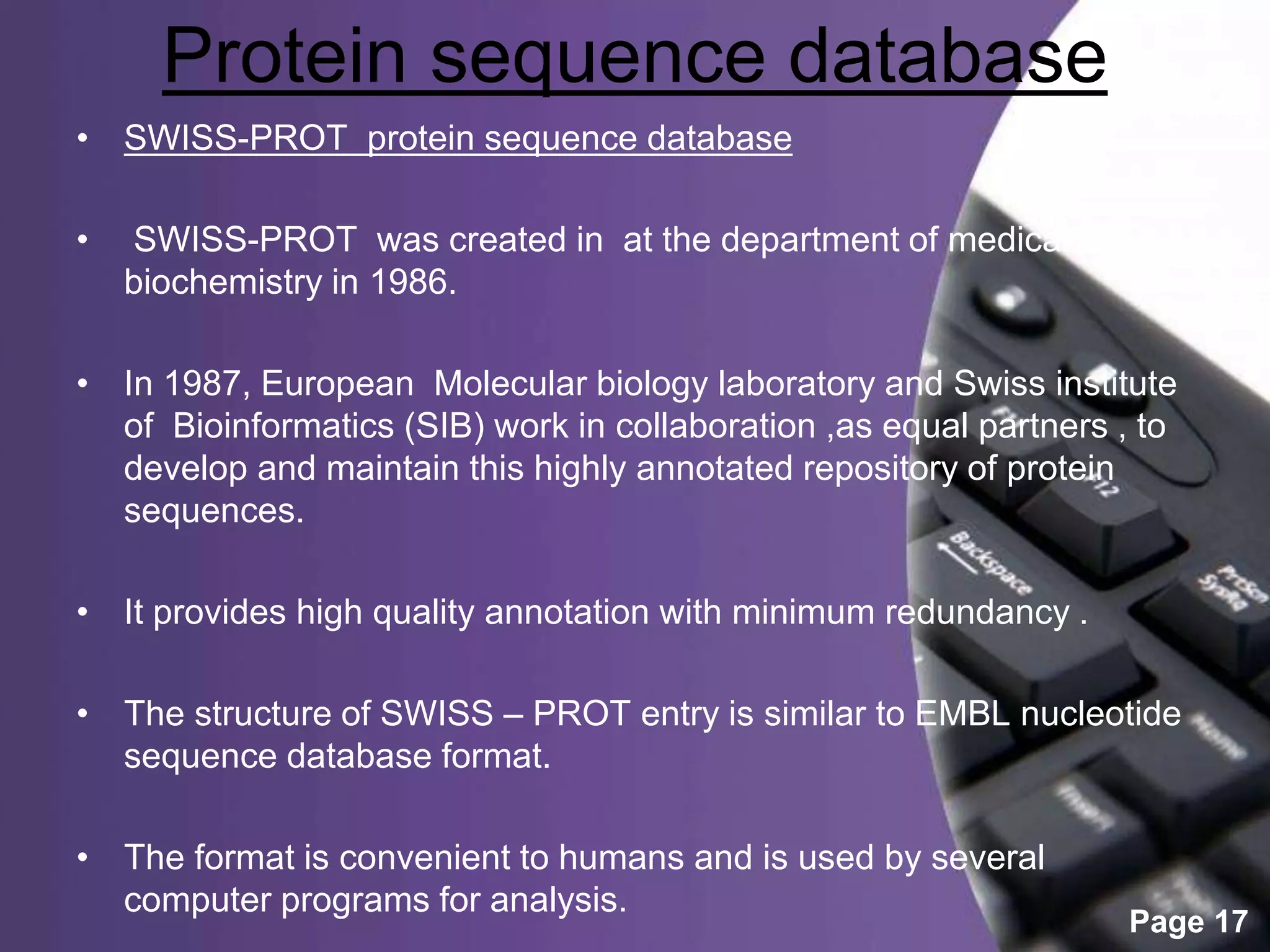 Primary, secondary, tertiary biological database | PPT
