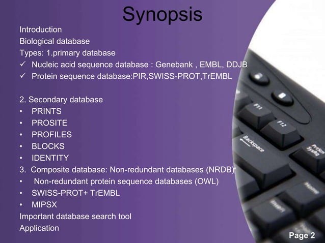 Primary, secondary, tertiary biological database | PPT | Databases | Computer Software and ...