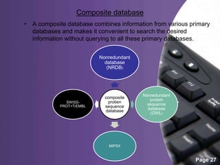 Primary, secondary, tertiary biological database | PPT