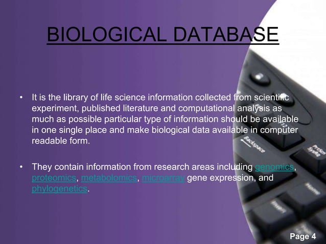 Primary, secondary, tertiary biological database | PPT | Databases ...