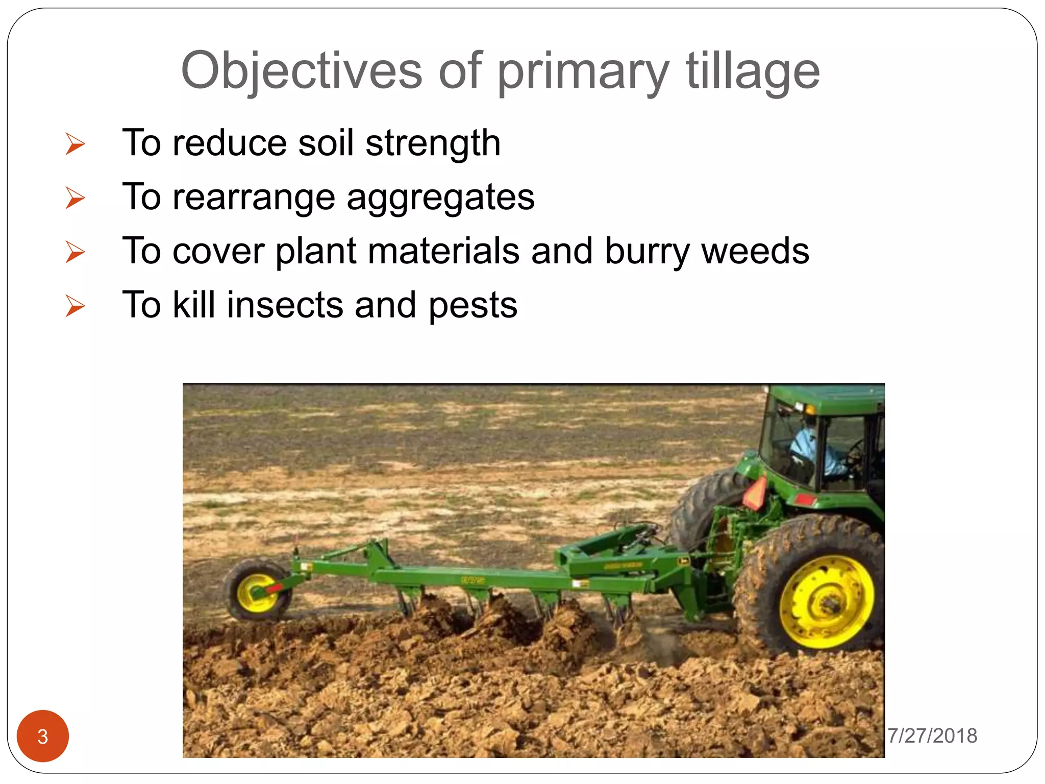 Primary & Secondary tillage Implements and their uses | PPTX