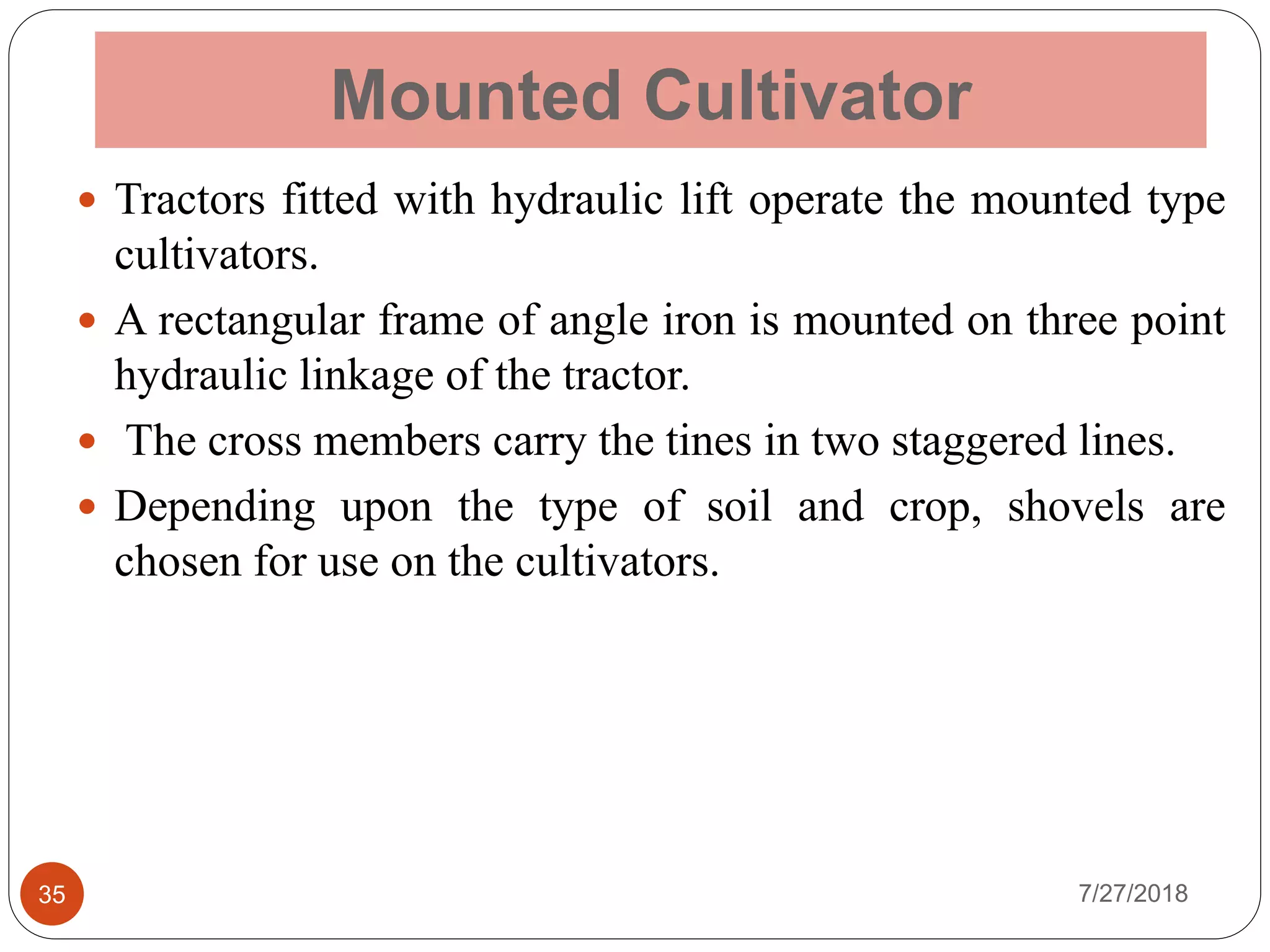 Primary & Secondary tillage Implements and their uses | PPTX