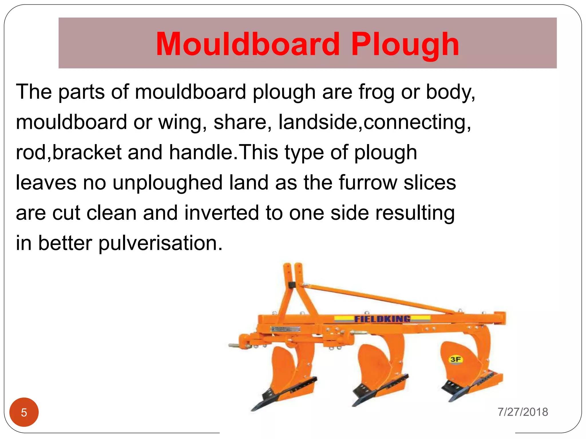 Primary & Secondary tillage Implements and their uses | PPTX