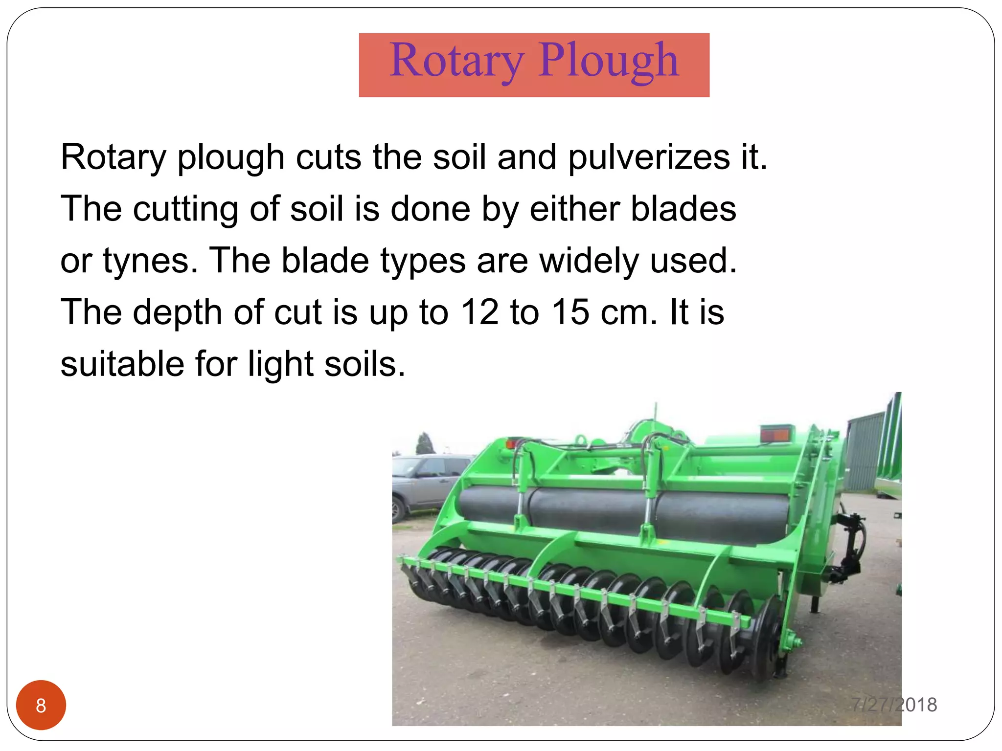 Primary & Secondary tillage Implements and their uses | PPTX