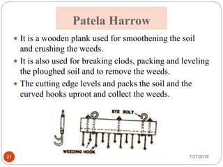 Primary & Secondary tillage Implements and their uses | PPTX