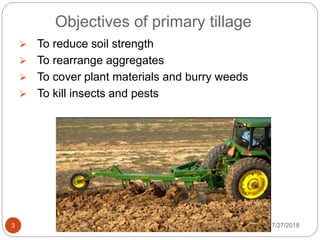 Primary & Secondary tillage Implements and their uses | PPTX | Agriculture | Industries