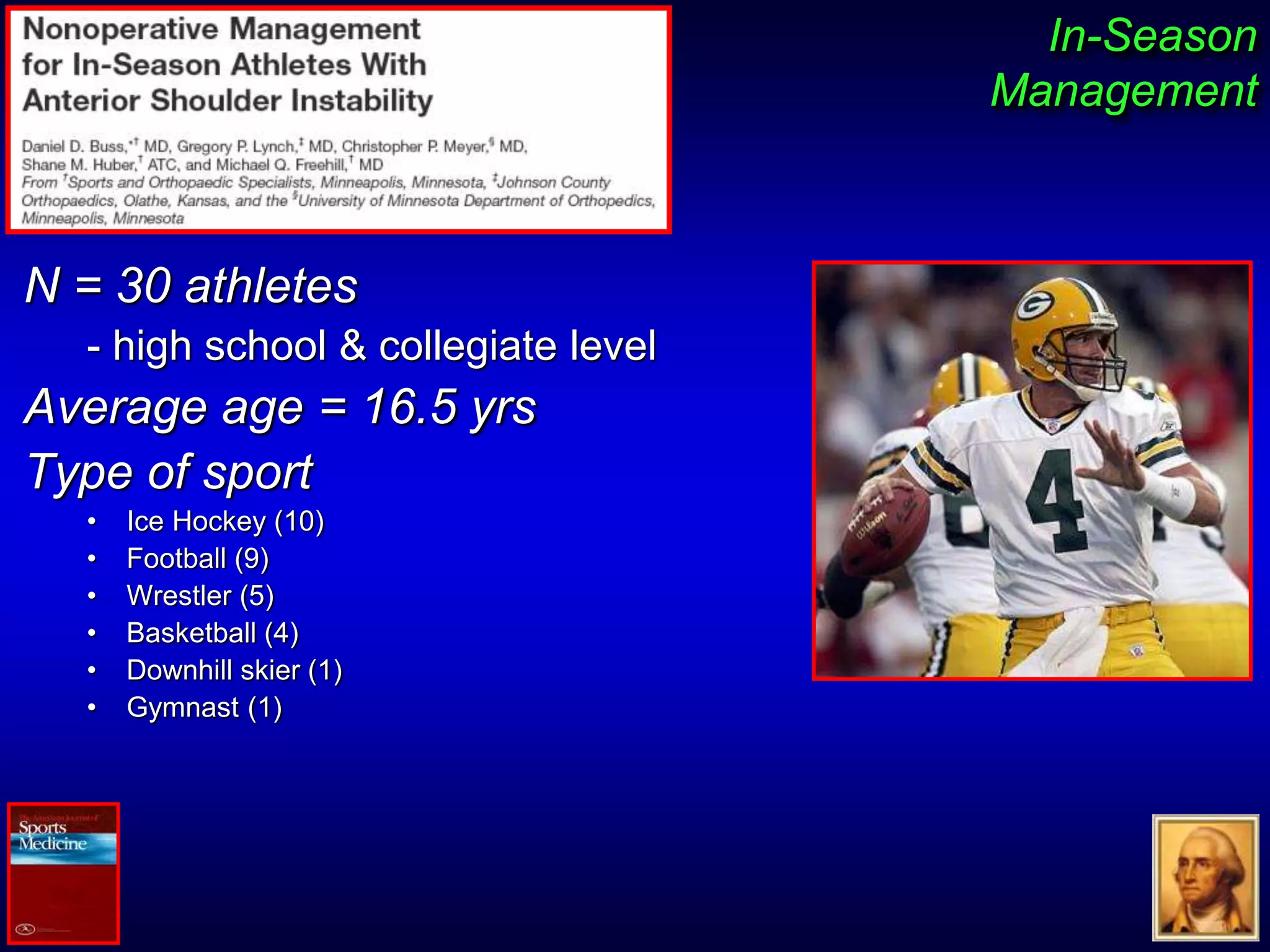 Management of Primary Traumatic Shoulder Instability | PPTX