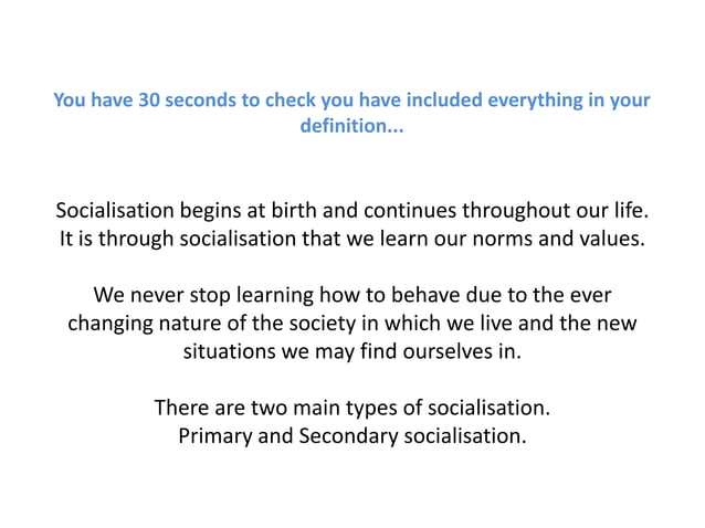 Primary socialisation | PPTX