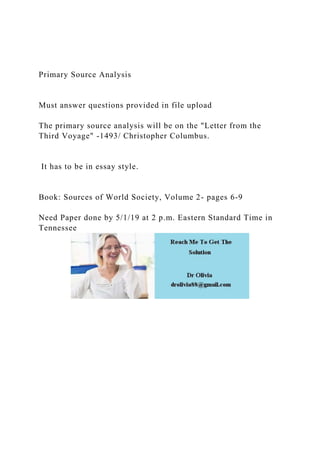 Primary Source AnalysisMust answer questions provided in f.docx