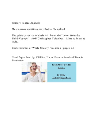 Primary Source AnalysisMust answer questions provided in fil.docx