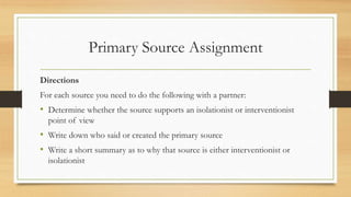Primary Source Analysis Powerpoint for WWII | PPT