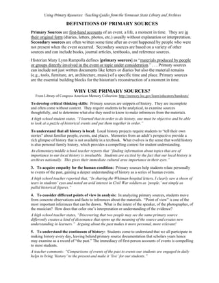 Primary sourcelessons1 | PDF