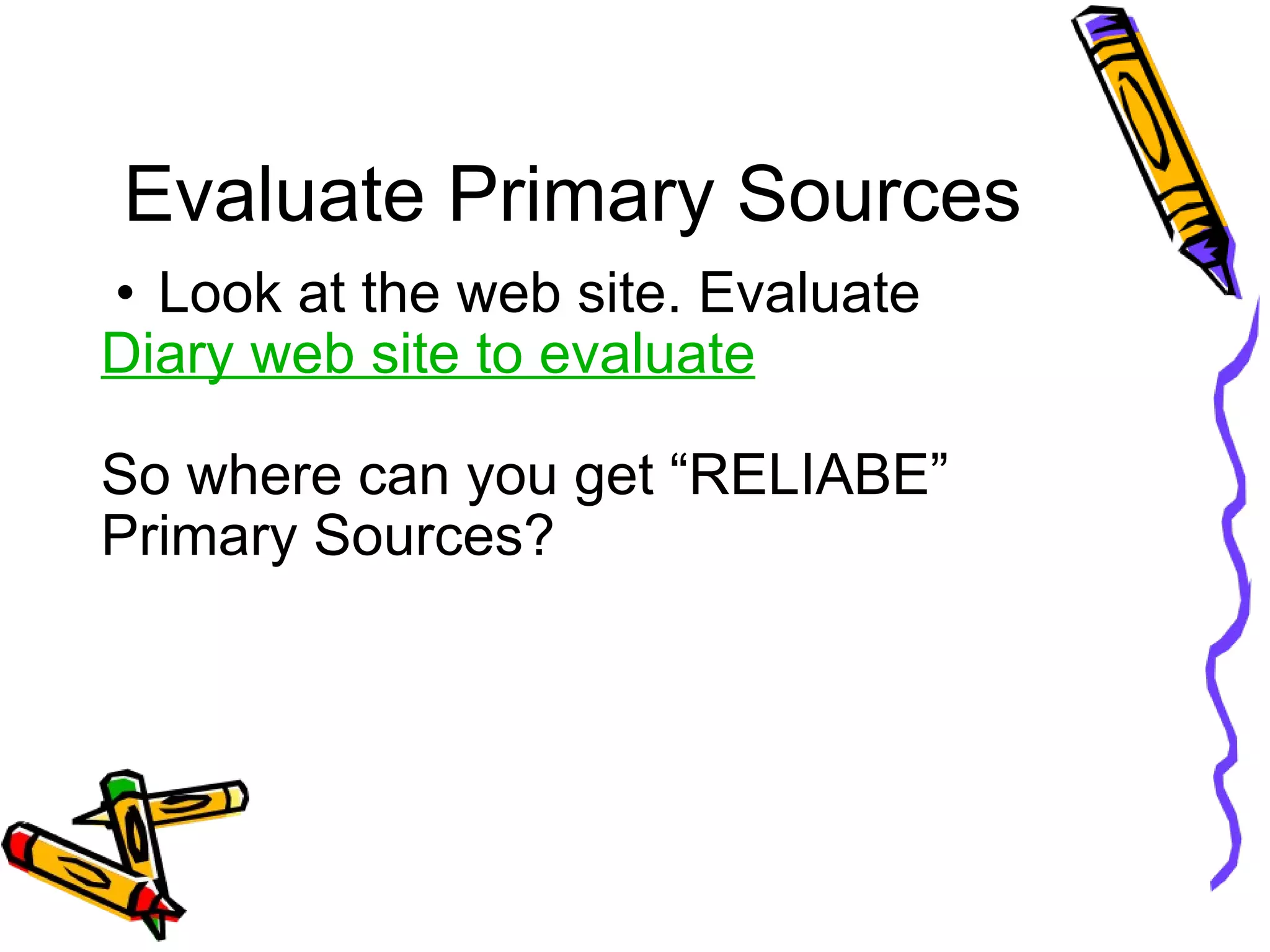 Primary sources | PPT
