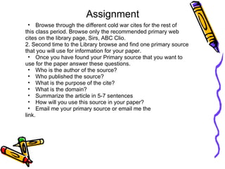 Primary sources | PPT
