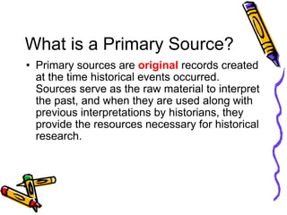 Primary sources | PPT