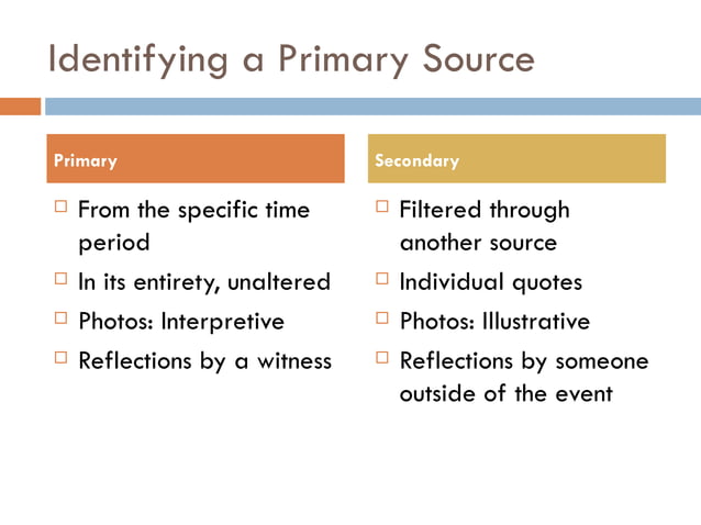 Primary sources | PPT