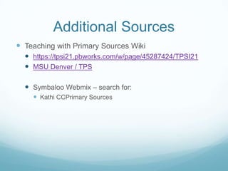Primary sources | PPT