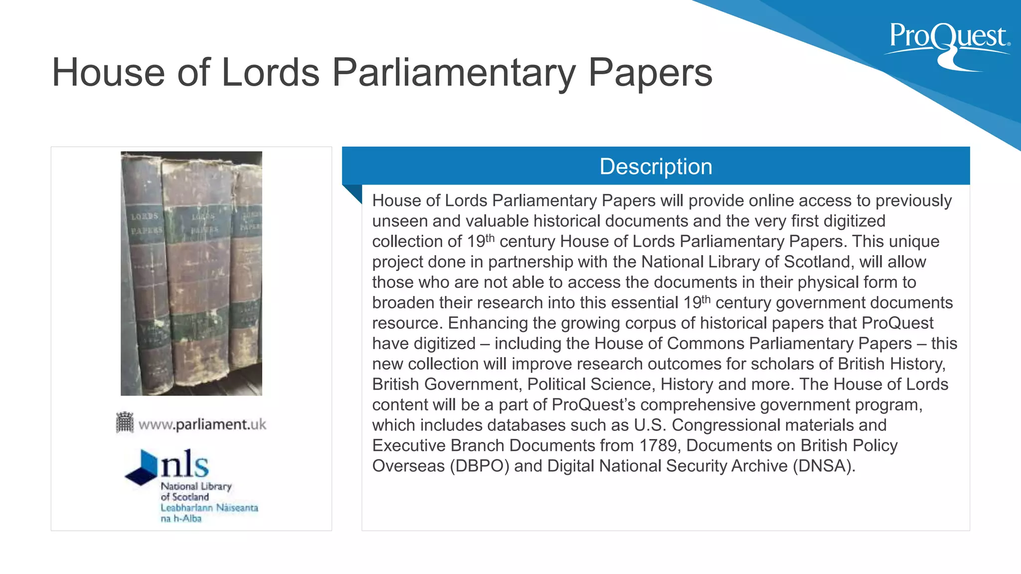 ProQuest Primary Source Materials | PPTX