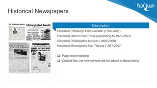 ProQuest Primary Source Materials | PPTX