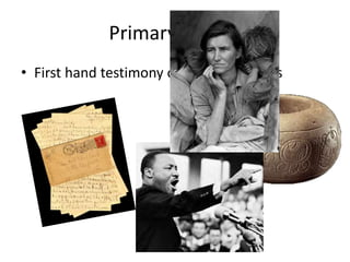 Primary sources | PPT